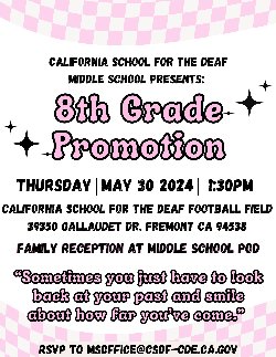 8th Grade Promotion | California School for the Deaf